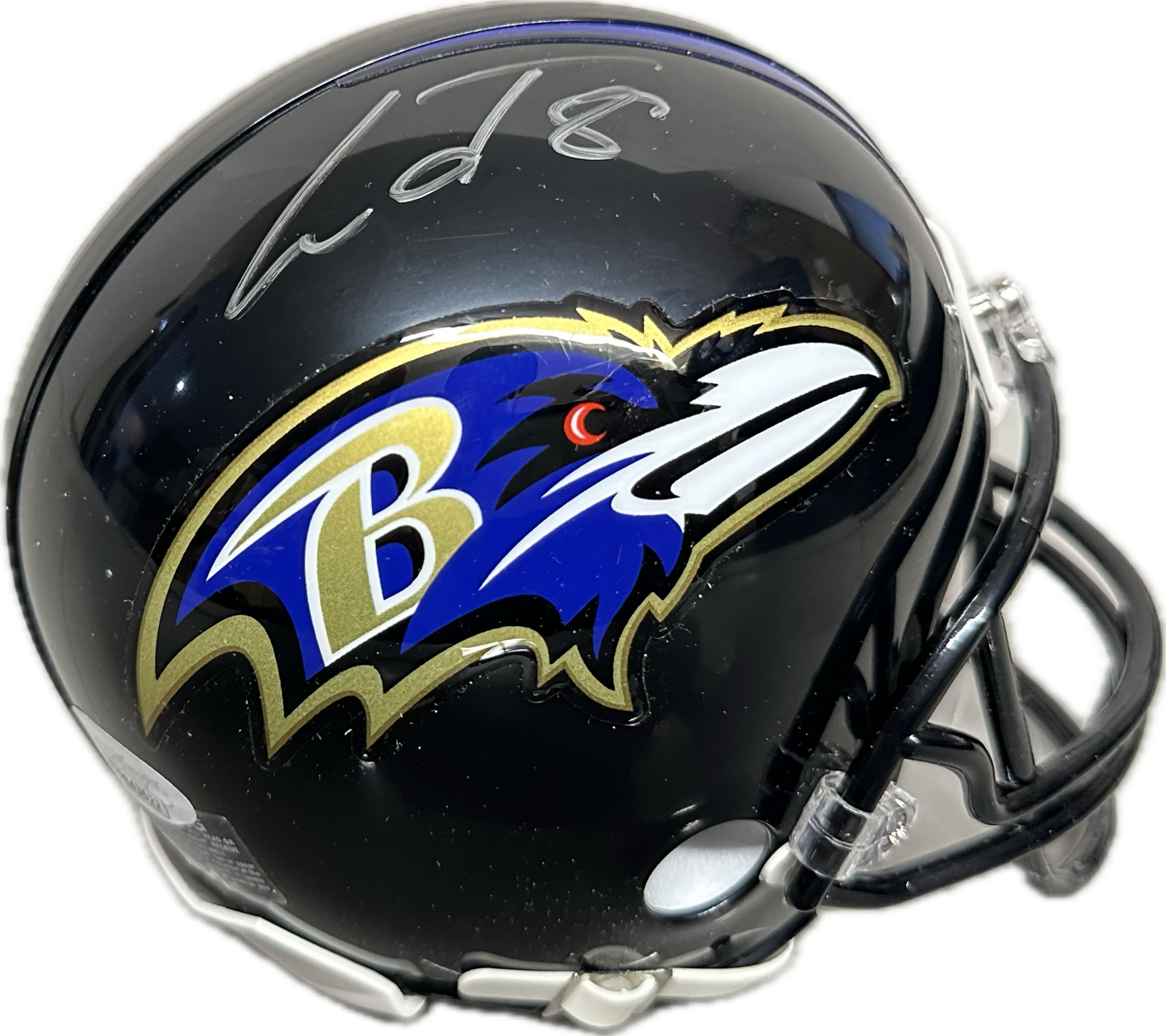 Lamar Jackson Signed Mini Helmet Helmet Speed Speed Football Helmet (J ...